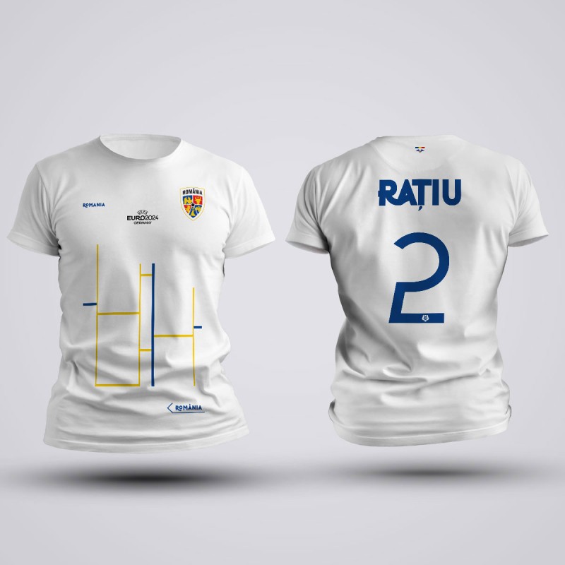 Tricou Andrei Ratiu - Romania - Alb